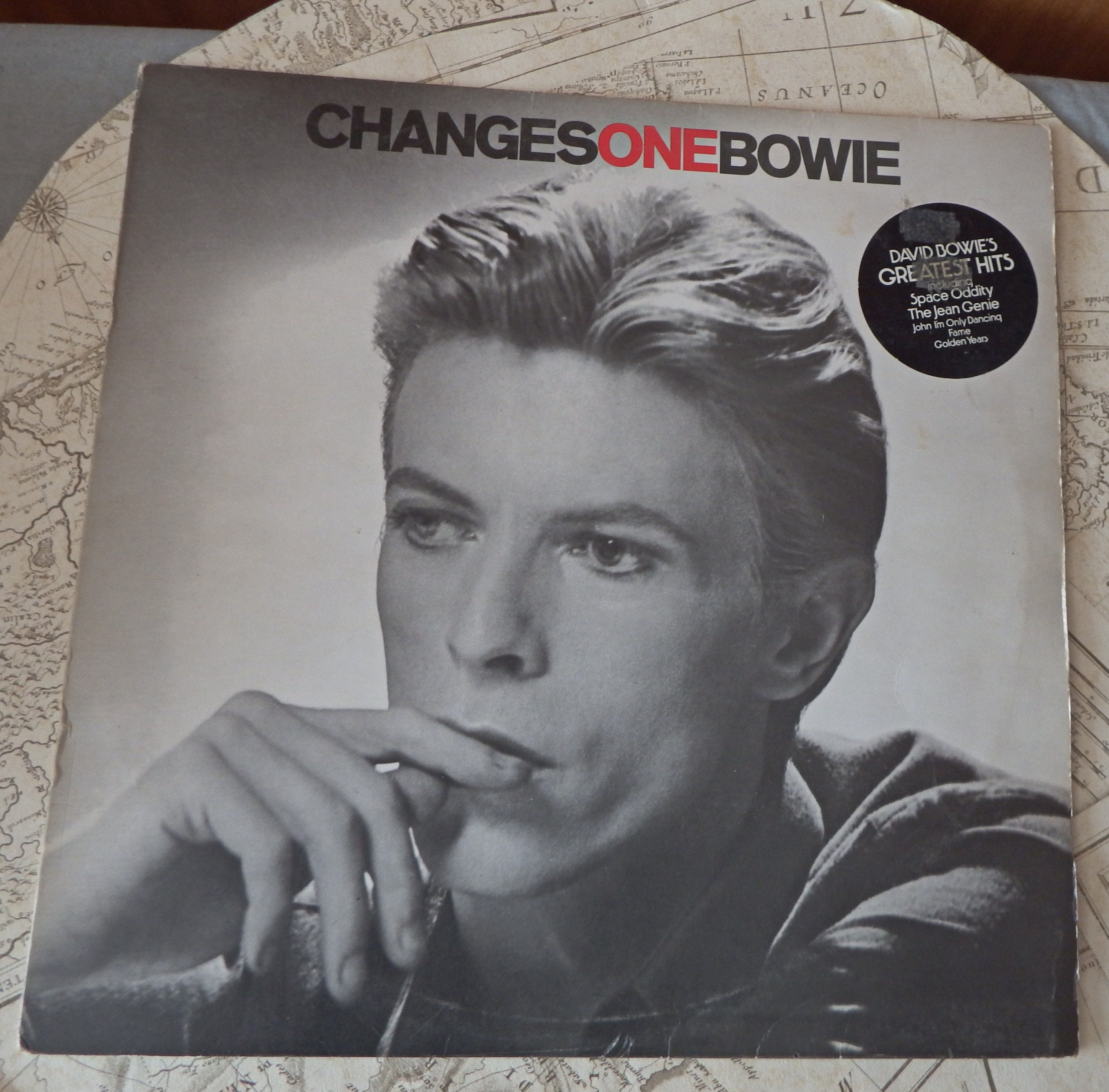 David Bowie Vinyl Record, Changes One, Greatest Hits, Vintage LP, Ziggy ...