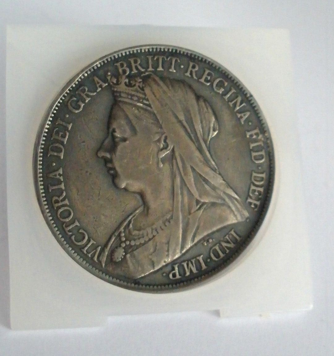 Victorian Crown, 1899 Silver Crown, Antique Silver Coin, LXII Queen ...