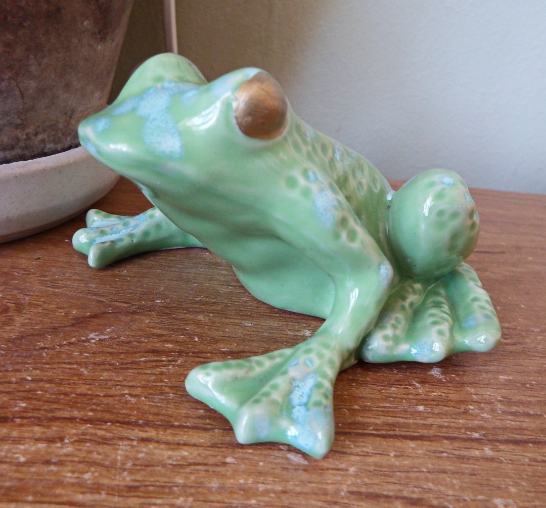 Vintage Green Tree Frog Ornament, Green Frog Ornaments, Quirky Animal ...