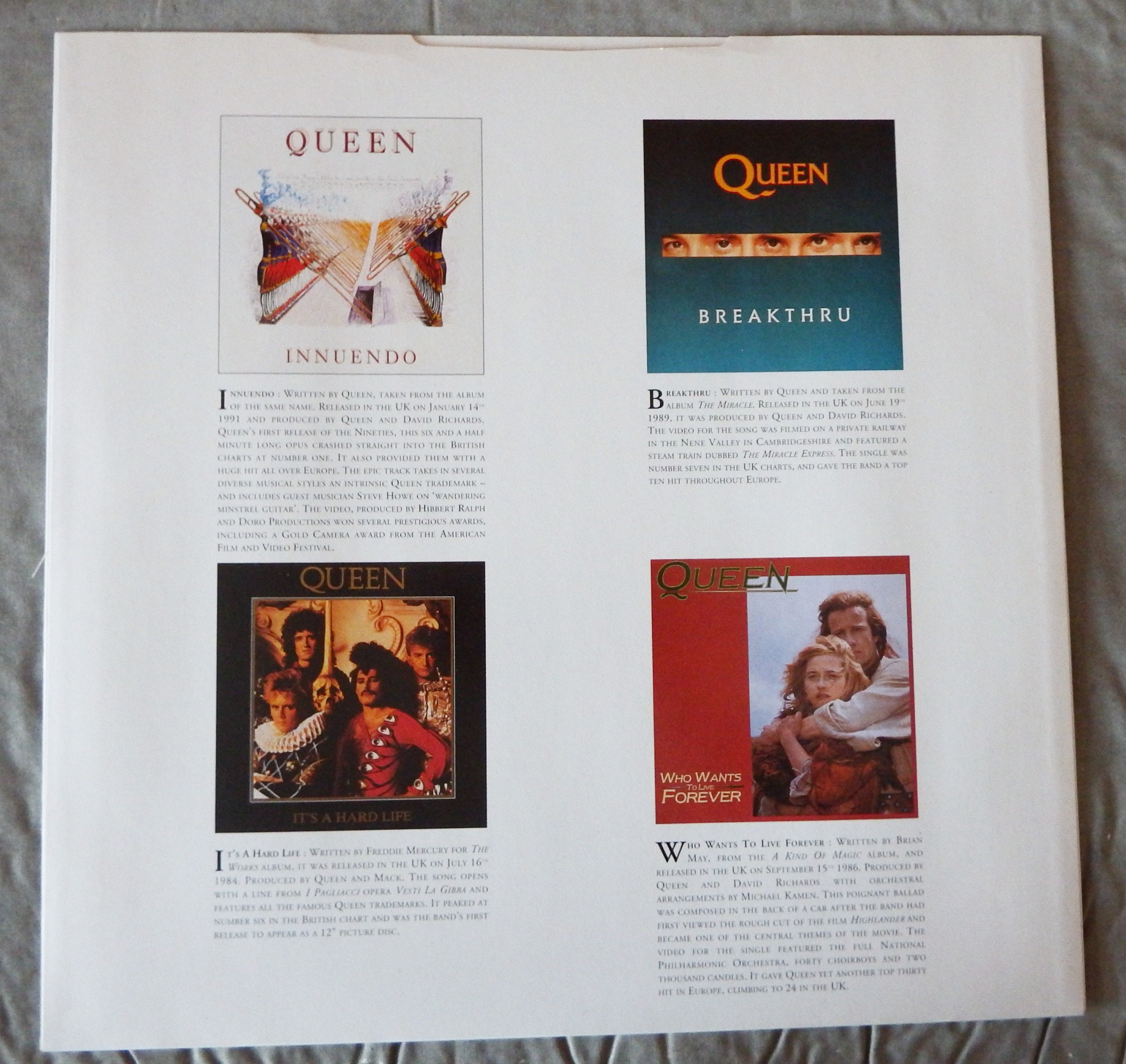 Queen Greatest Hits Vinyl Record 1991 U.K. Gatefold Vinyl 2 - Etsy