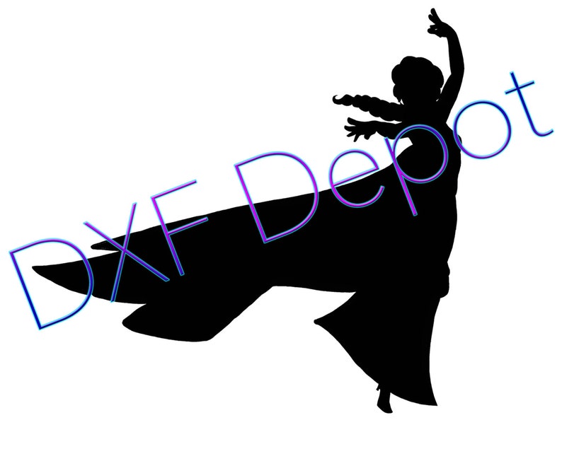 Elsa Frozen .dxf formato. Archivo de corte CNC Arte vectorial Clip Art ...