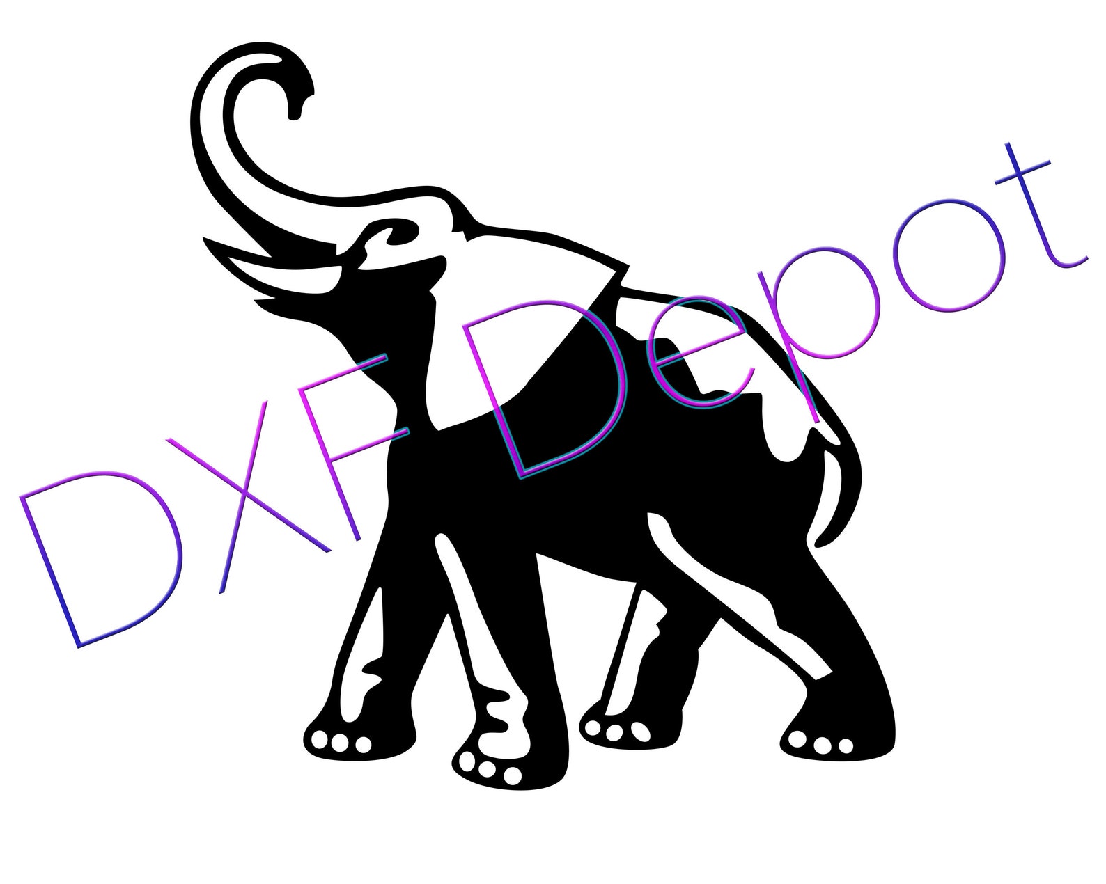 Elephant DXF Vector Art Clip Art Png AI Jpeg Pdf Silhouette Cricut ...