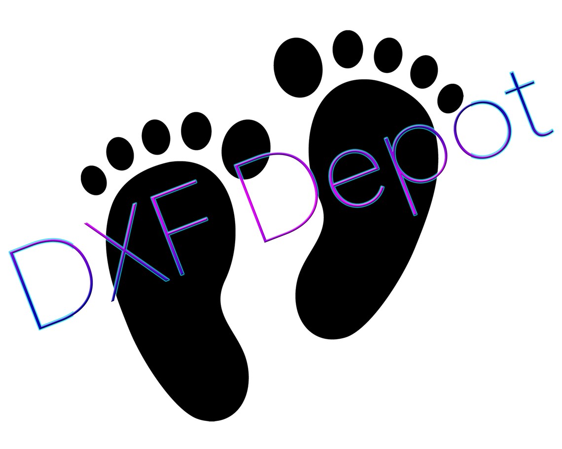 Baby Feet DXF Vector Art Clip Art Png AI Jpeg - Etsy