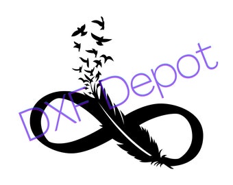 Infinity Feather - Etsy