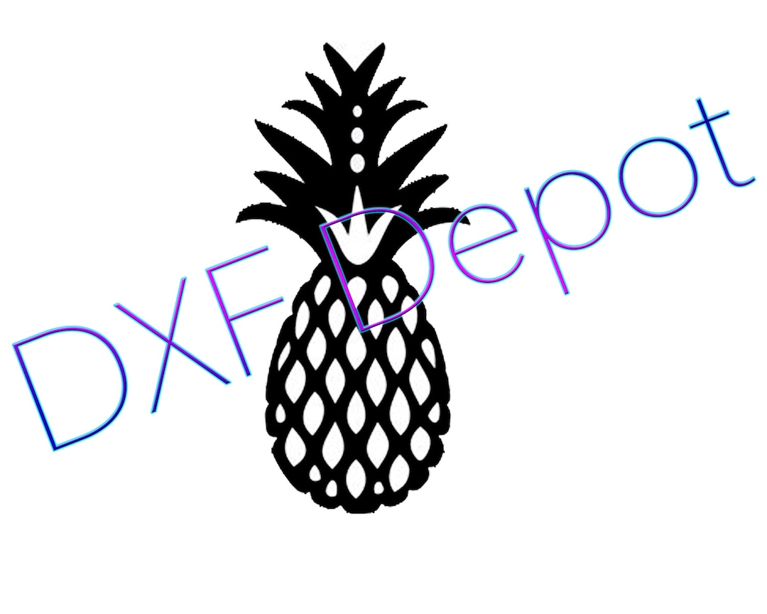 Pineapple .dxf Format. CNC Cut File Vector Art Clip Art DXF - Etsy