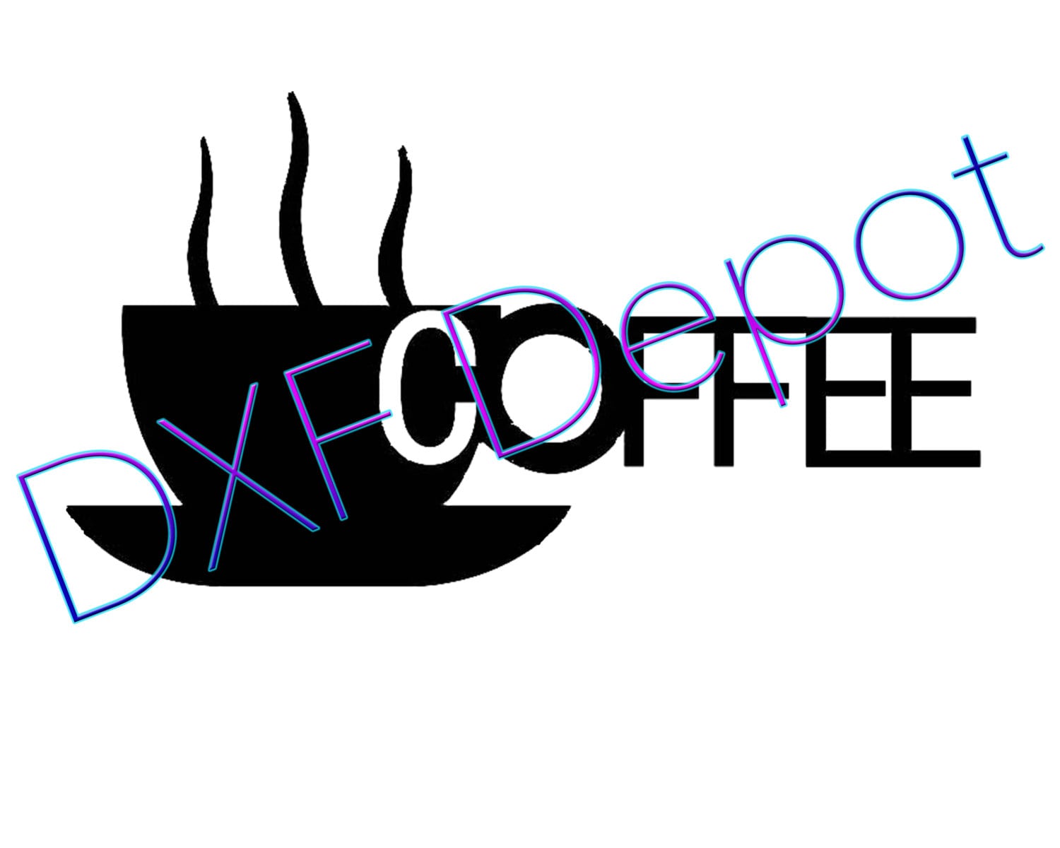 Coffee .dxf Format. CNC Cut File Vector Art Clip Art DXF - Etsy