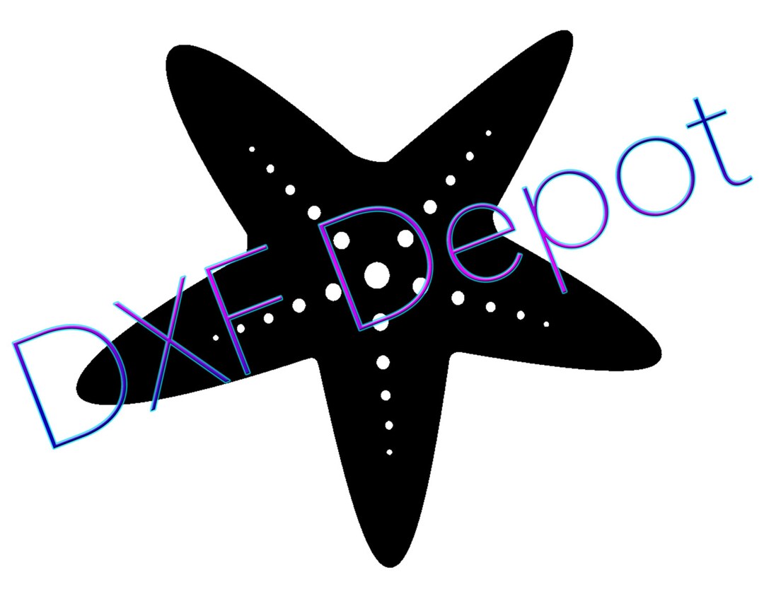 Starfish .dxf Format. CNC Cut File Vector Art Clip Art DXF - Etsy