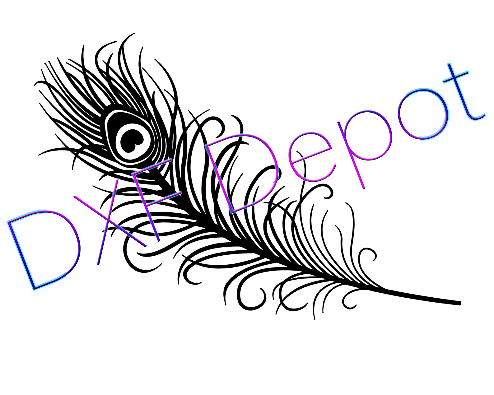 Peacock Feather DXF Vector Art Clip Art Png AI Jpeg Pdf Cricut Laser ...