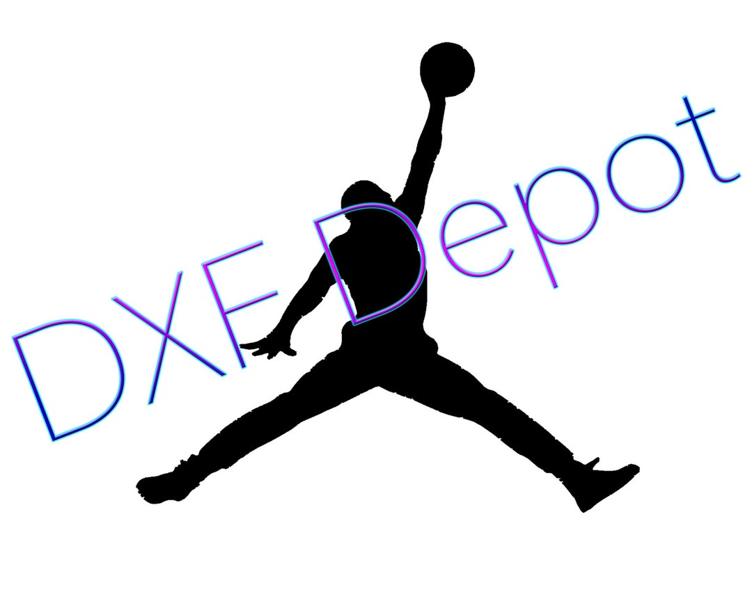 Jumpman .dxf Format. CNC Cut File Vector Art Clip Art - Etsy