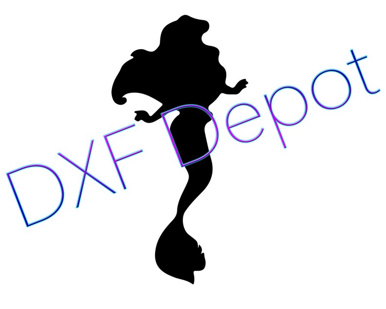 Ariel Mermaid .dxf Format. CNC Cut File Vector Art Clip - Etsy