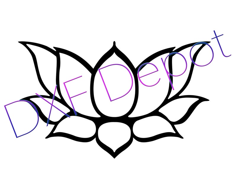 Lotus Blume DXF Vektor Art Clip Art Png AI Jpeg - Etsy.de