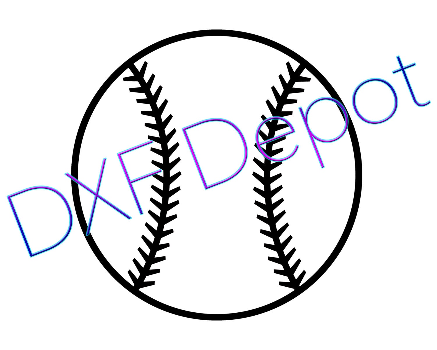 Baseball .dxf Format. CNC Cut File Vector Art Clip Art - Etsy