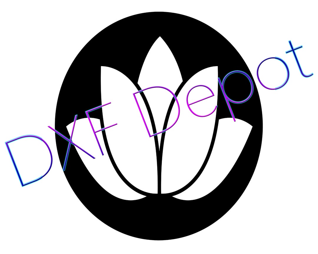 Flor de loto DXF Arte vectorial Clip Art Png AI Jpeg Pdf Cricut ...