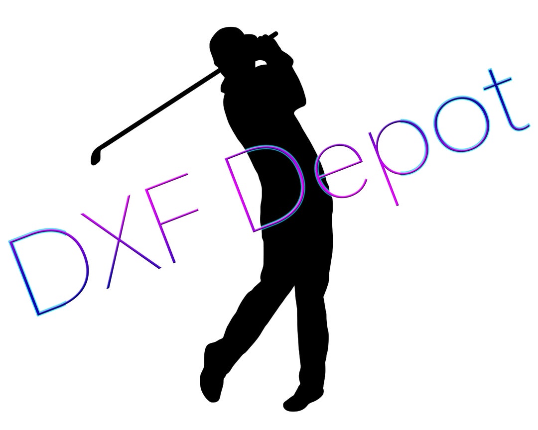 Golfer Golf DXF Vector Art Clip Art Png AI Jpeg - Etsy
