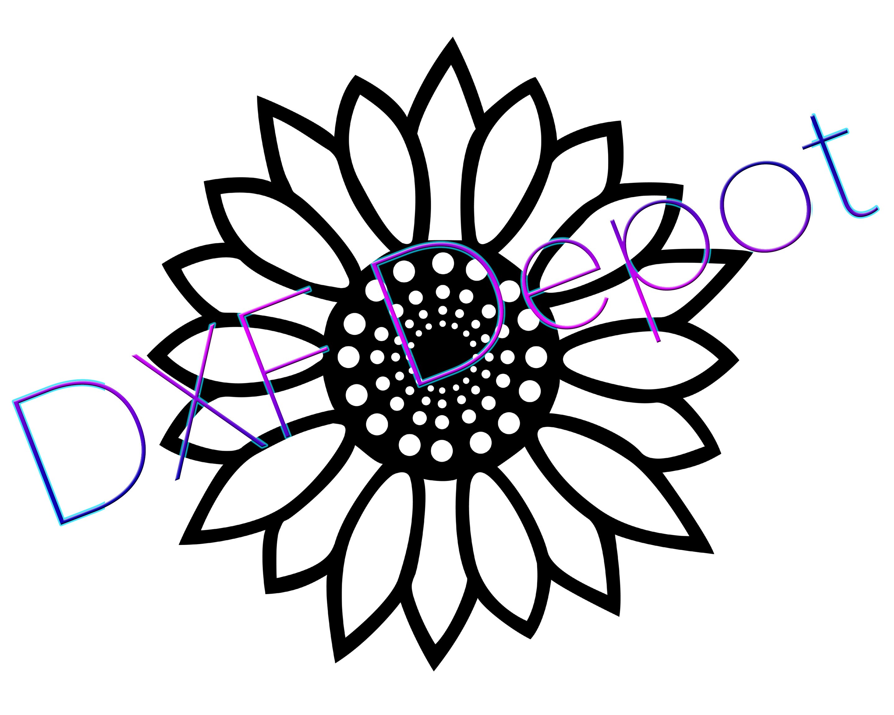 Geometric Flower .dxf Format. CNC Cutting File Vector Art DXF File - Etsy