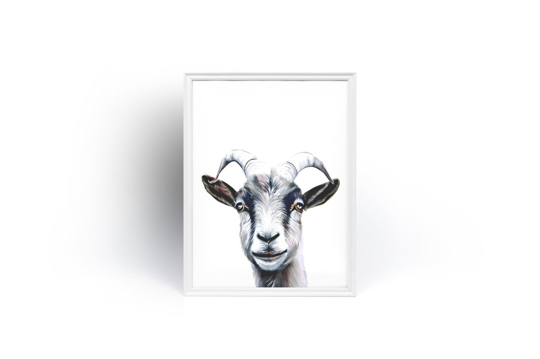 Goat Farm Animals Printable Wall Art Baby Animal Prints for Nursery ...