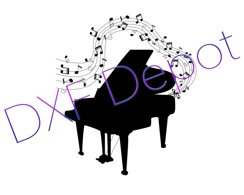 Piano Music Notes DXF Vector Art Clip Art Png AI - Etsy Finland
