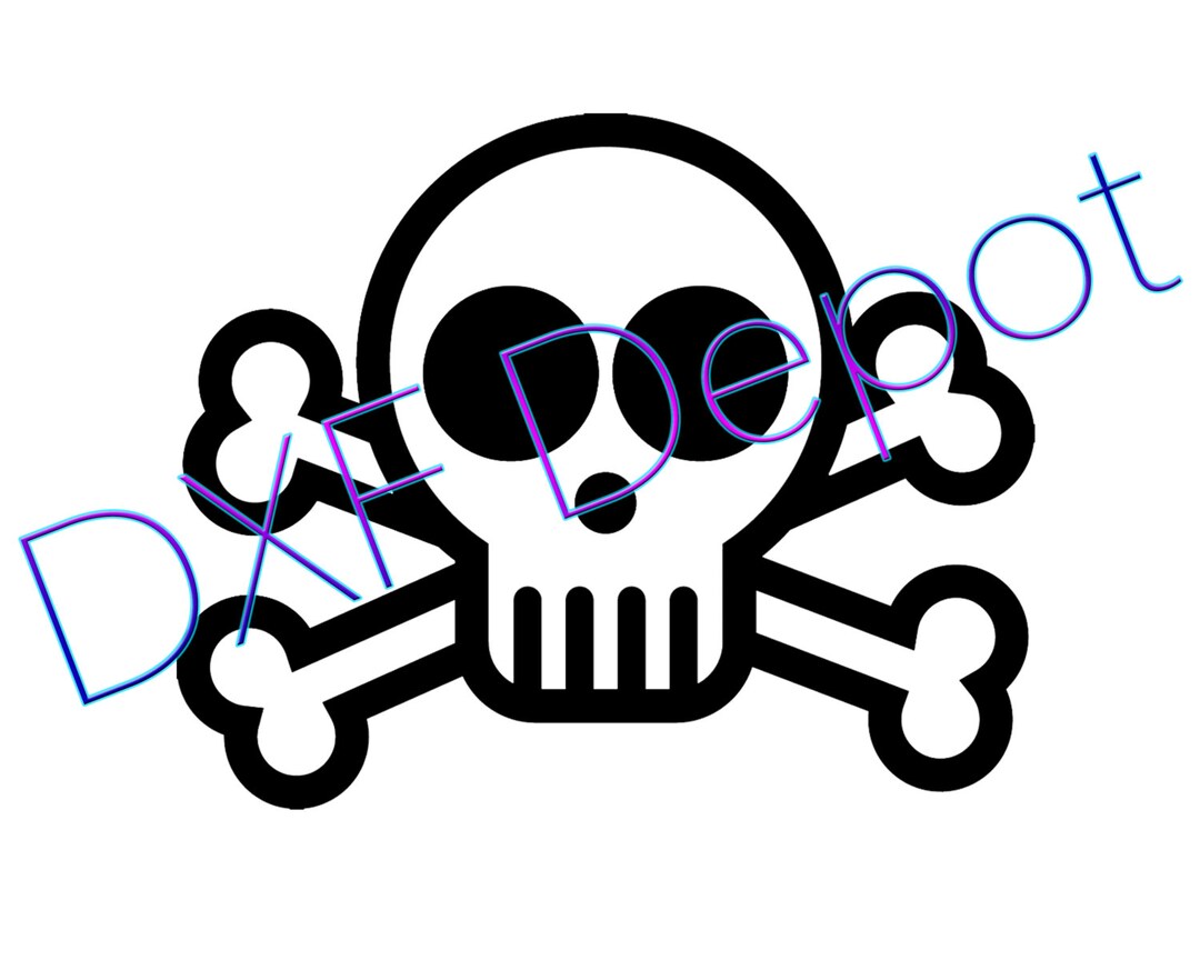 Skull and Bones .dxf formato. CNC Cut File Vector Art Clip Art DXF ...