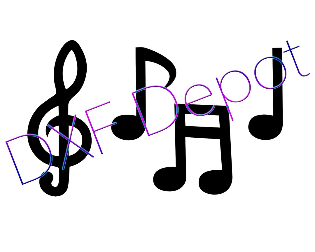Music Notes DXF Vector Art Clip Art svg Png AI Jpeg Pdf Cricut Laser ...