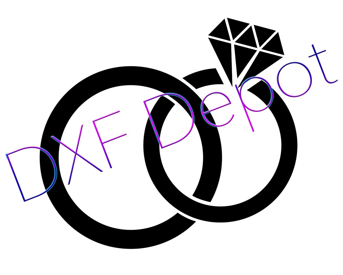 Wedding Rings DXF Vector Art Clip Art Png AI Jpeg - Etsy