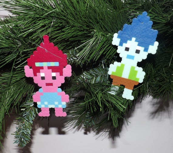 Trolls Ornament Magnet Set Poppy Branch Perler Art | Etsy