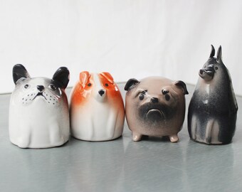 Ceramic Dog Figurine | Etsy