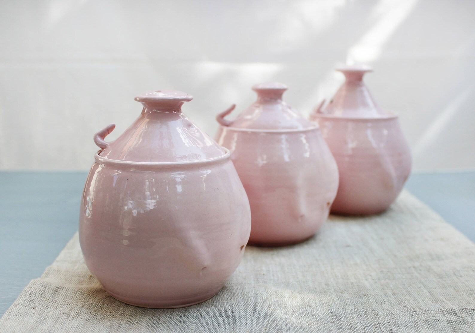 Pink Pig Cookie Jar Storage Bowl With Lid, Ceramic Pigs, Pottery ...