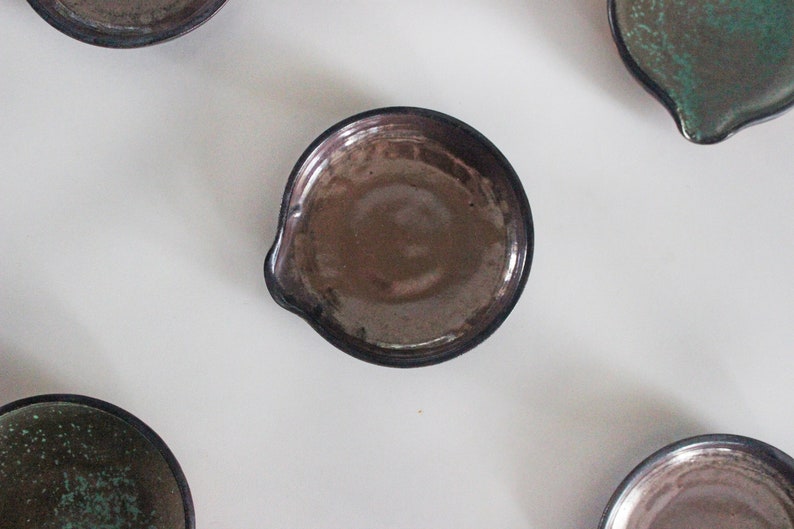 Dark Gold Ceramic Spoon Rest Antique Bronze Black and Gold | Etsy