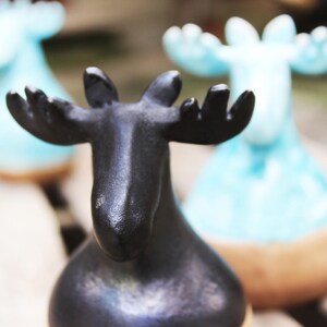 Elk Ceramic Figurine Small Moose Sculpture Stoneware Pottery - Etsy
