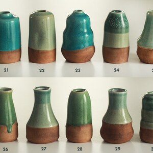 Mini 4 Inch Pottery Vase | Rustic Wedding Decor | Thank You Favors ...