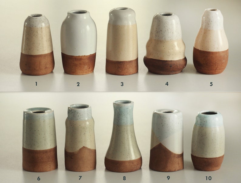 Mini 4 Inch Pottery Vase Rustic Wedding Decor Thank You - Etsy