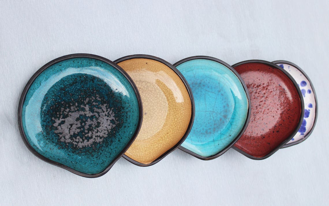 Mustard Yellow Spoon Holder Ochre Rustic Spoon Rest Pottery | Etsy