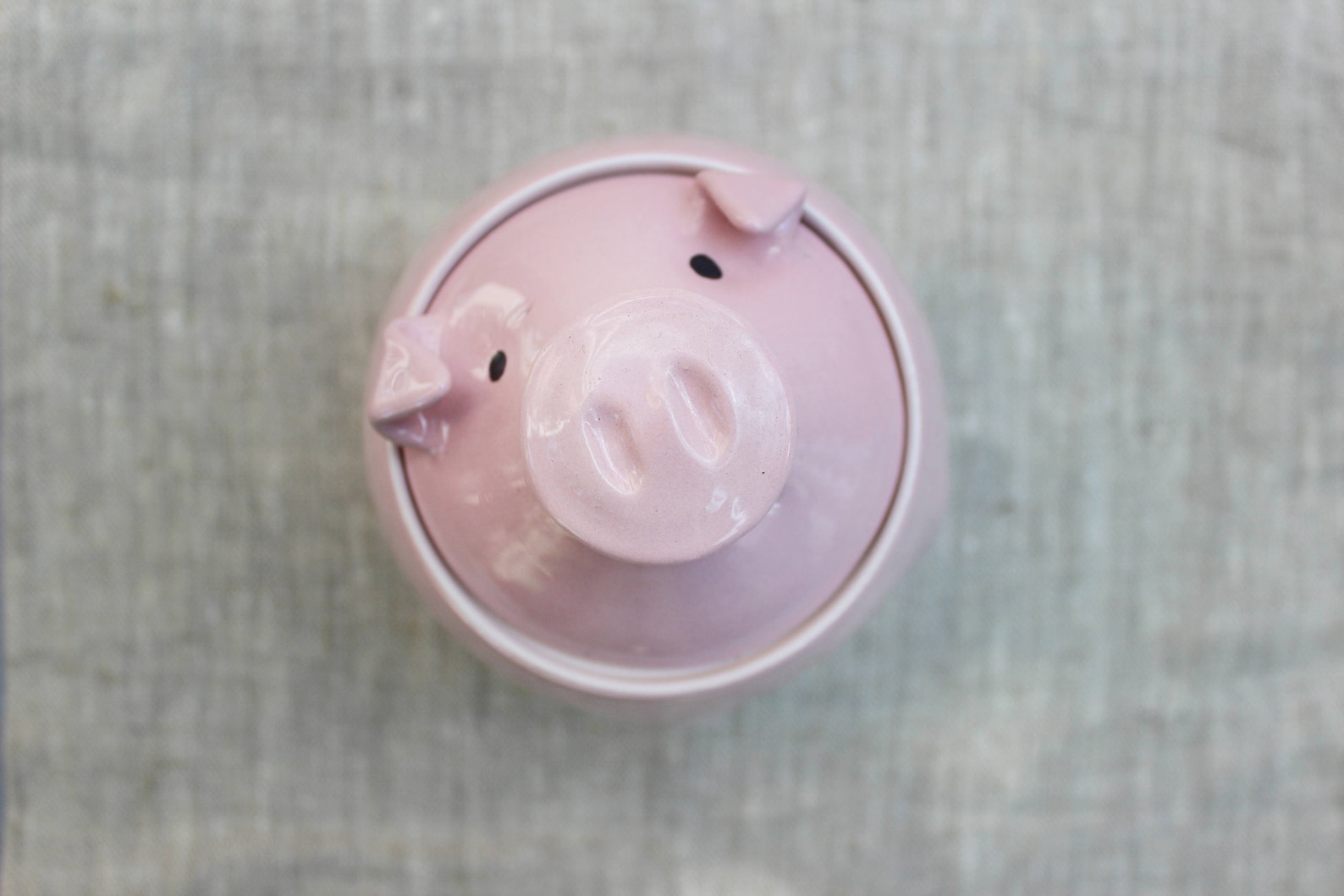Pink Pig Cookie Jar Storage Bowl With Lid Ceramic Pigs - Etsy UK