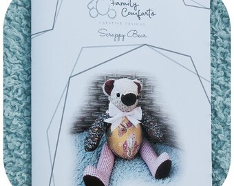 Bennie the Scrappy Bear, Bear Pattern, Scrappy Bear Pattern, Bear ...