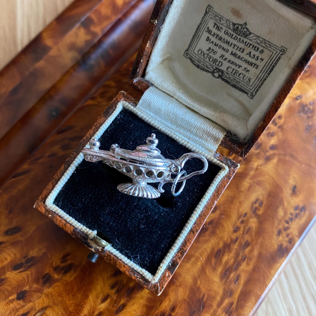Original 1970s Magic Genie Lamp Opening Sterling Silver 925 Vintage ...