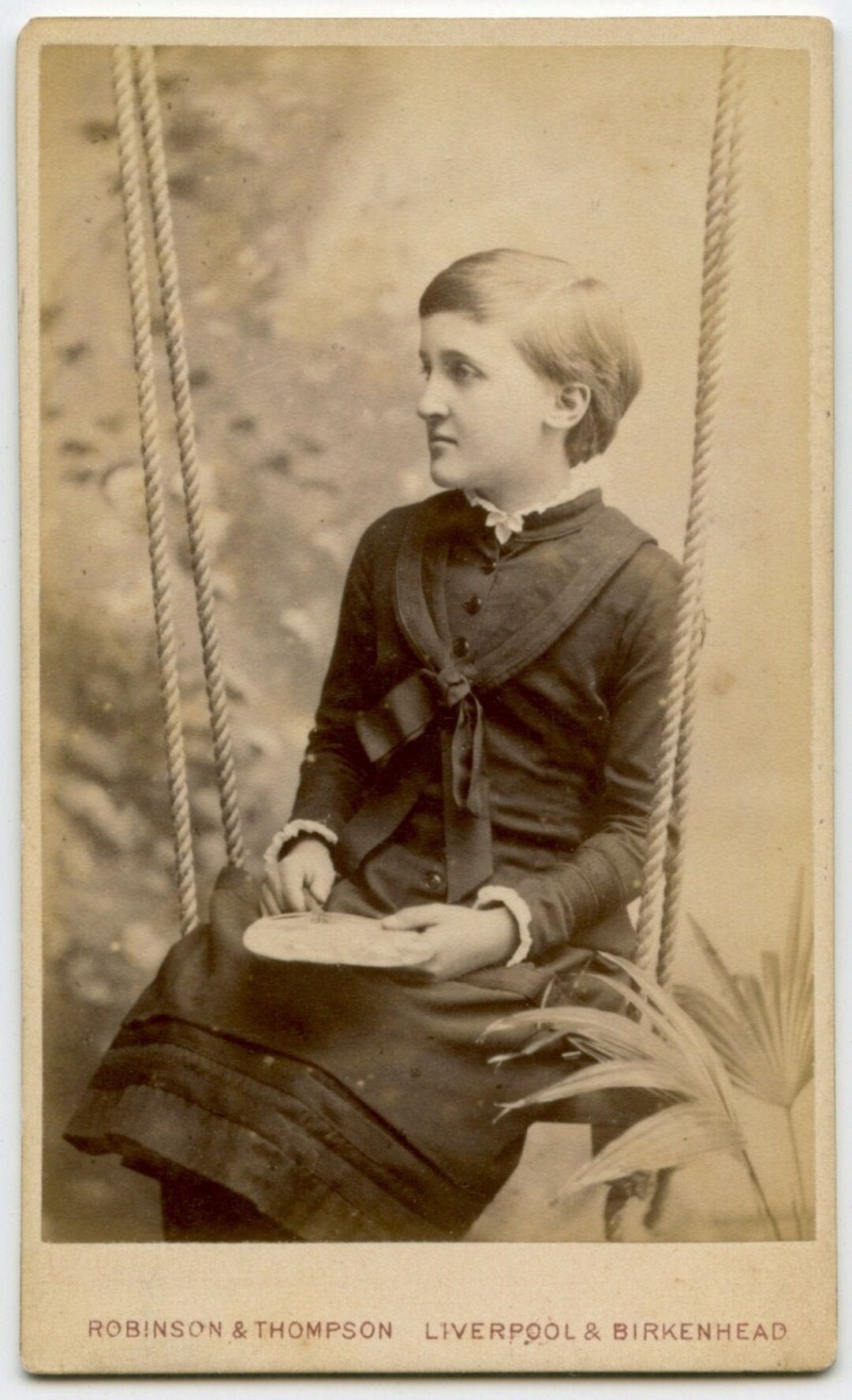 1880s Portrait of a Little on a Swing CDV Photo - Carte De Visite ...