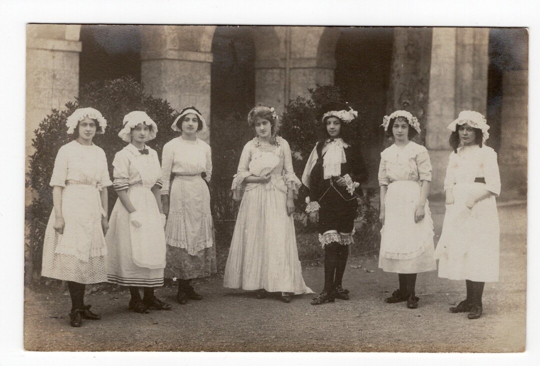 Original 1910s Actors Dressed in Costumes Real Photo Postcard - Antique ...