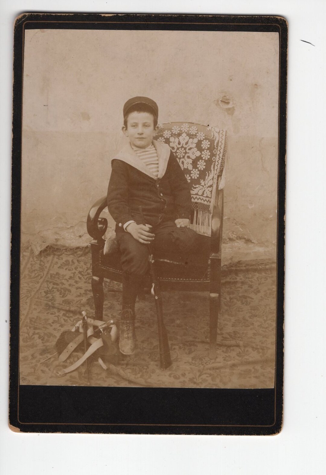 Original 1880s Young Boy With a Shotgun Cabinet Card Photo - Antique ...