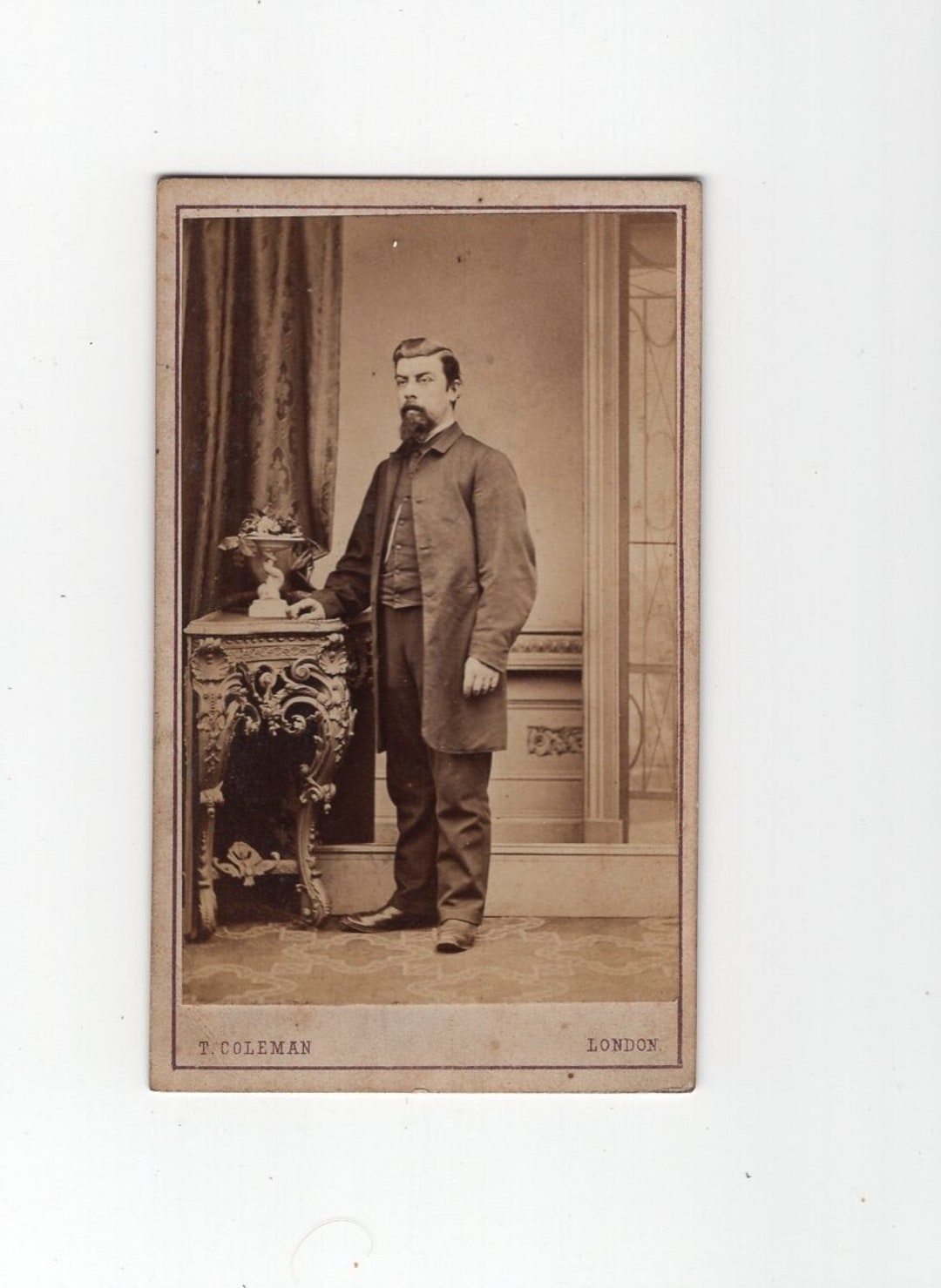 Original 1870s Man With Long Coat & Beard CDV Photo Carte De - Etsy