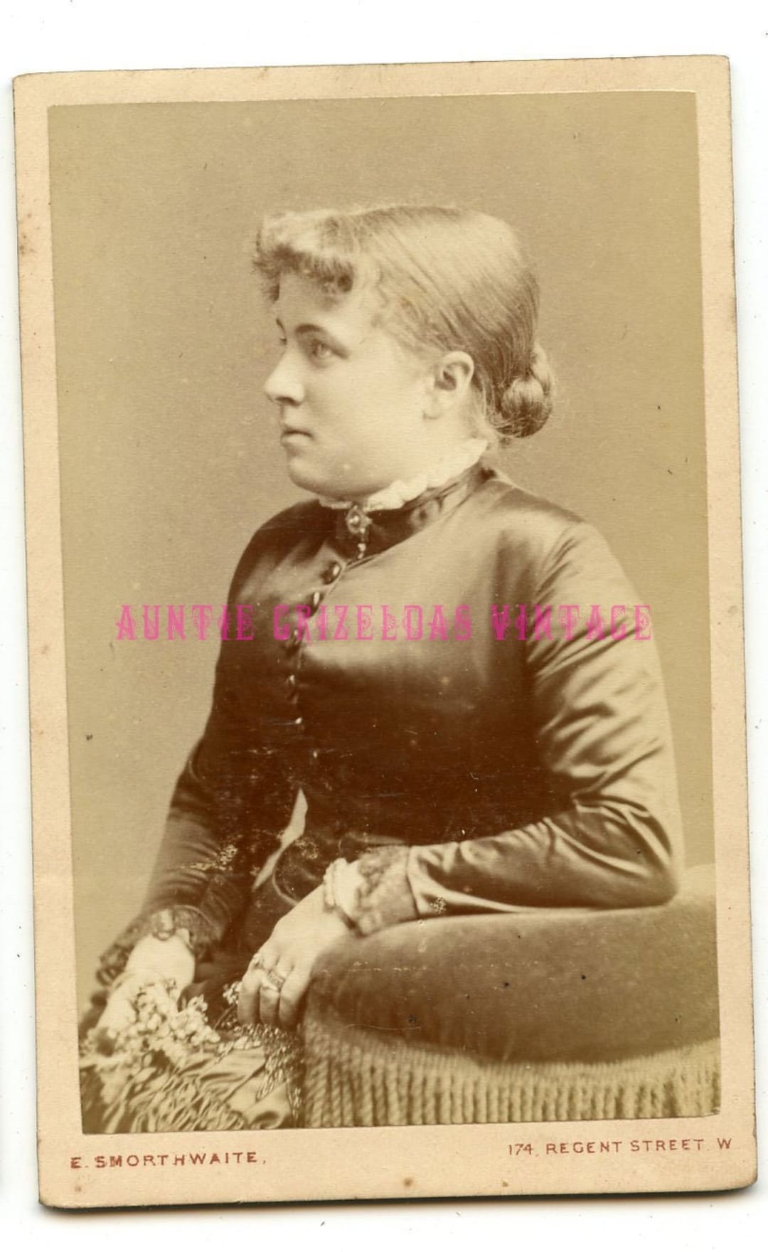 1880s Woman Wearing Silk Dress CDV Photo - Carte De Visite Antique ...