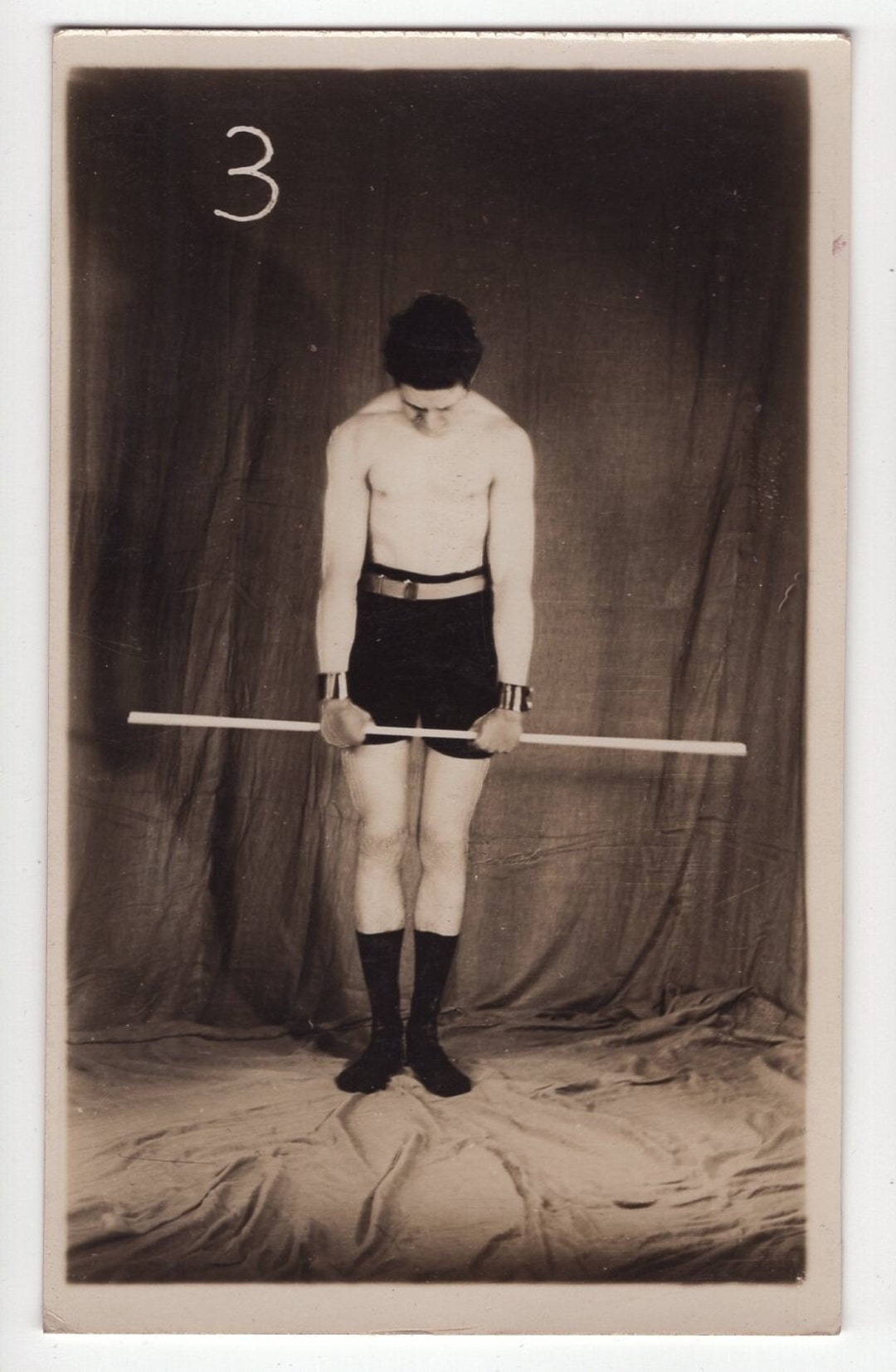 Original 1910s Athlete Exercising Real Photo Postcard - Antique RPPC ...