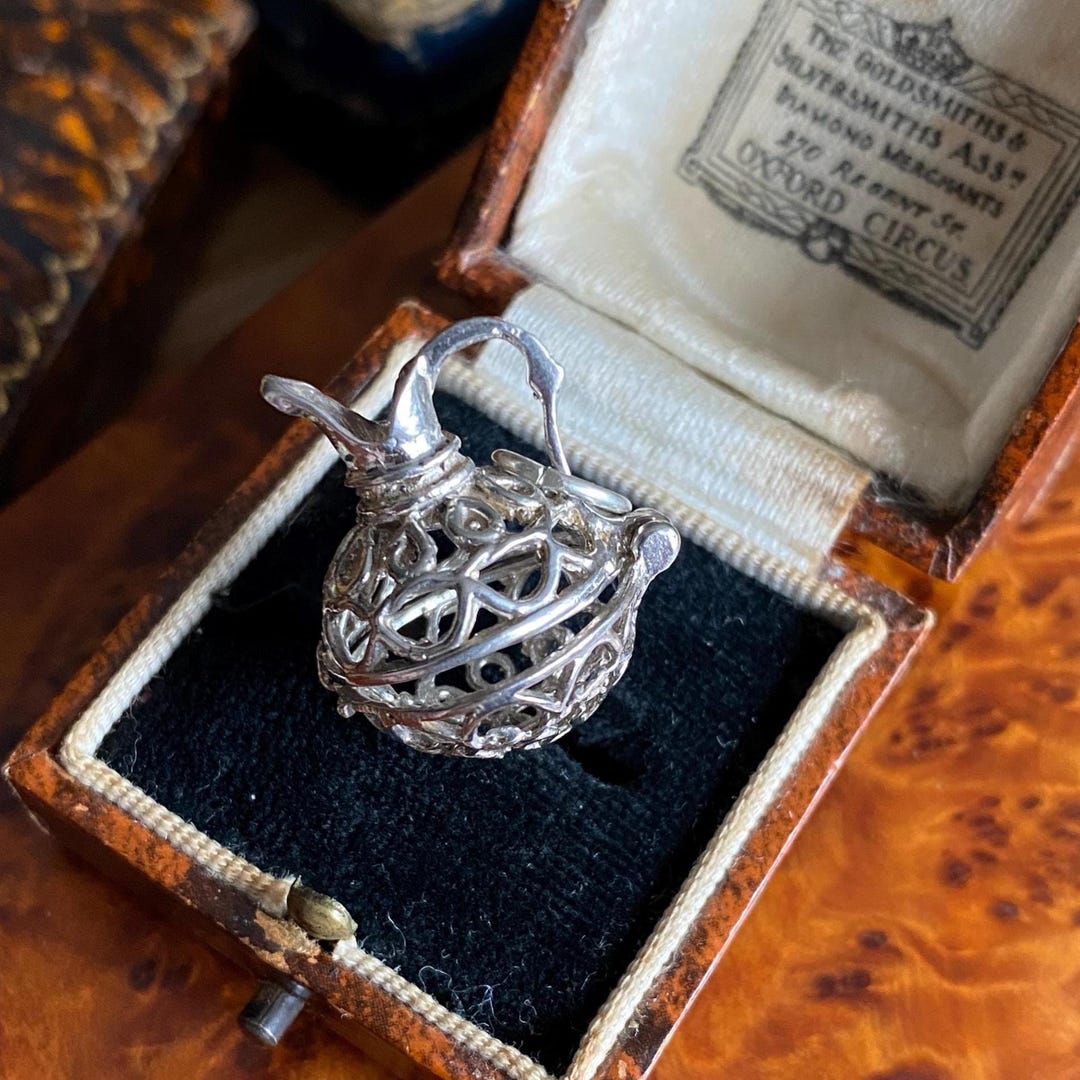 Original 1970s Opening Filigree Jug Sterling Silver 925 CHIM Vintage ...