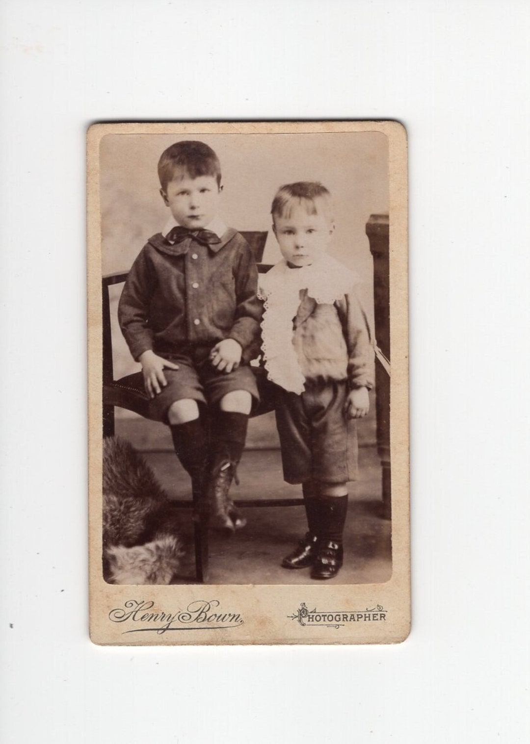 Original 1880s Portrait of Two Little Boys CDV Photo Carte De Visite ...