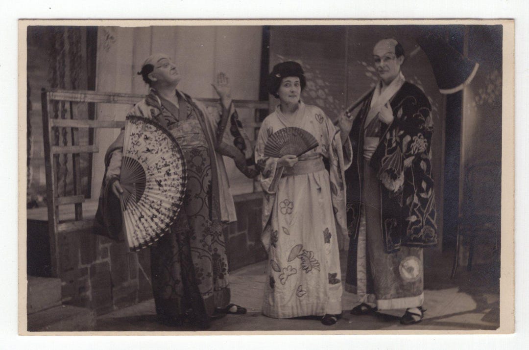 Original 1900s Woman Dressed as Geisha Real Photo Postcard - Antique ...