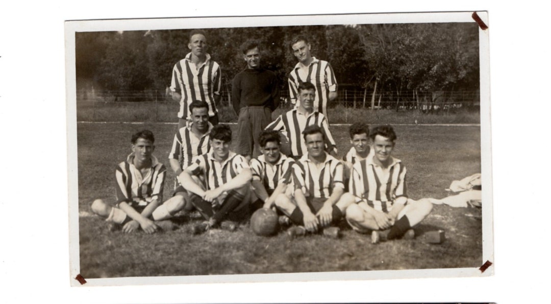 Original 1920s Football Team Handsome Young Men Real Photo Postcard ...