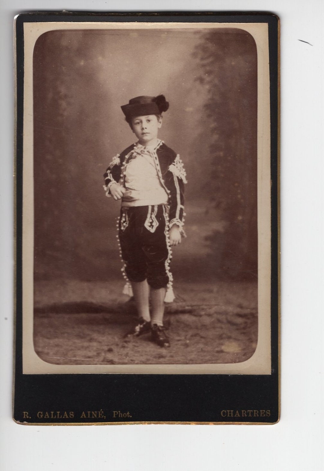 Original 1880s Young Boy in Matador Costume Cabinet Card Photo ...