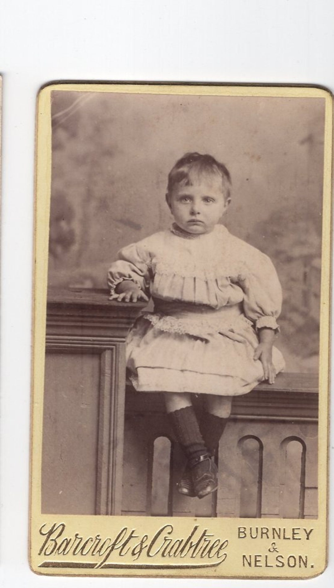 1880s Portrait of a Little Boy in a Dress CDV Photo Carte De Visite ...