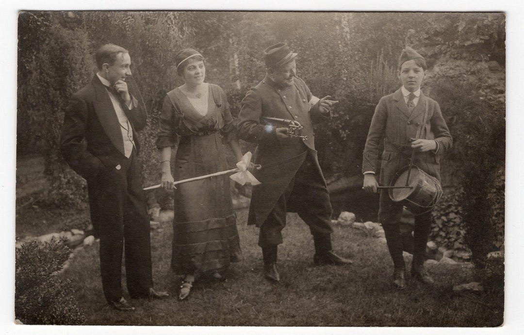 Original 1910s Actors Dressed in Various Costumes Real Photo Postcard ...