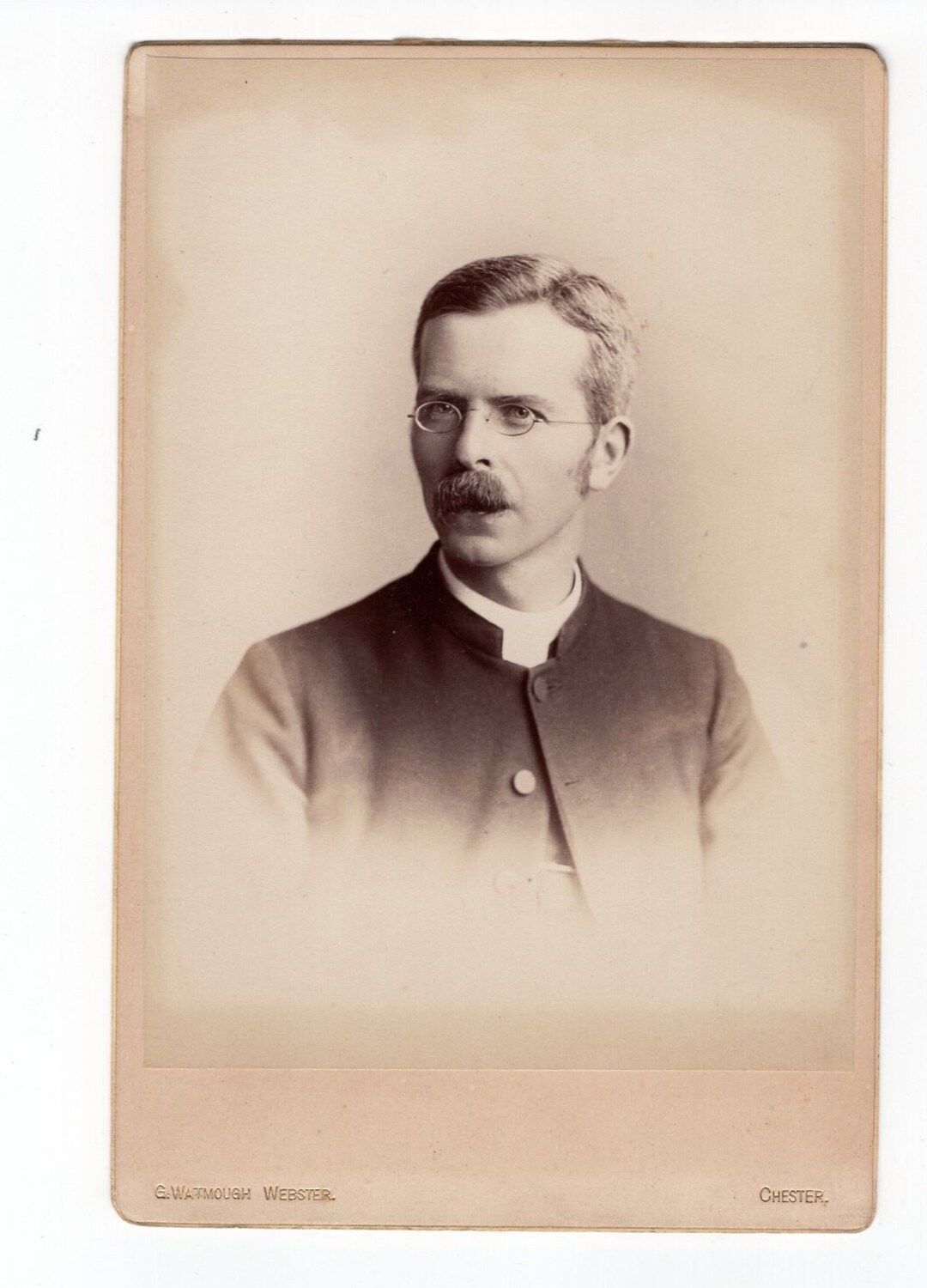 1880s Portrait of Vicar Wearing Glasses Cabinet Card Photo - Antique ...