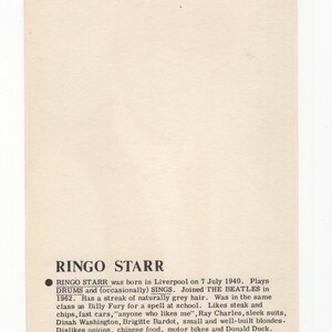 Original 1960s Ringo Starr the Beatles Advertising Postcard - Etsy